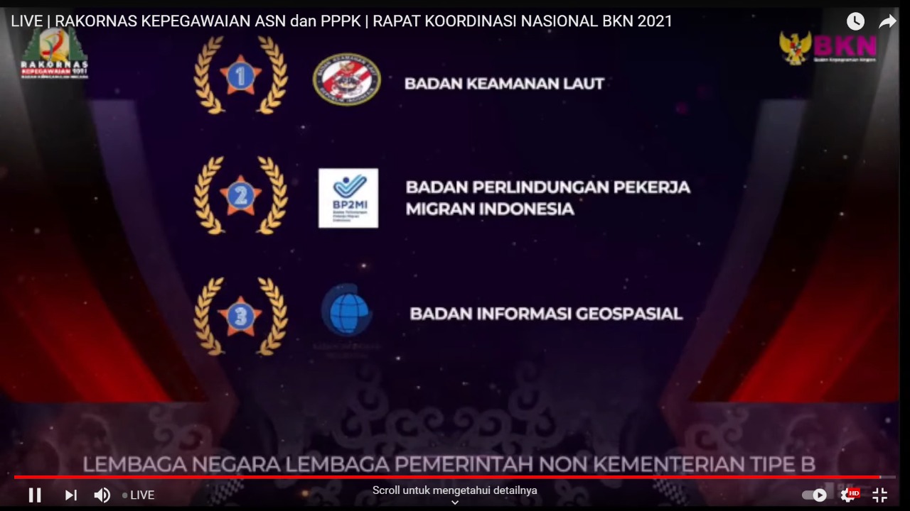 BIG Raih Juara Tiga pada BKN Award 2021