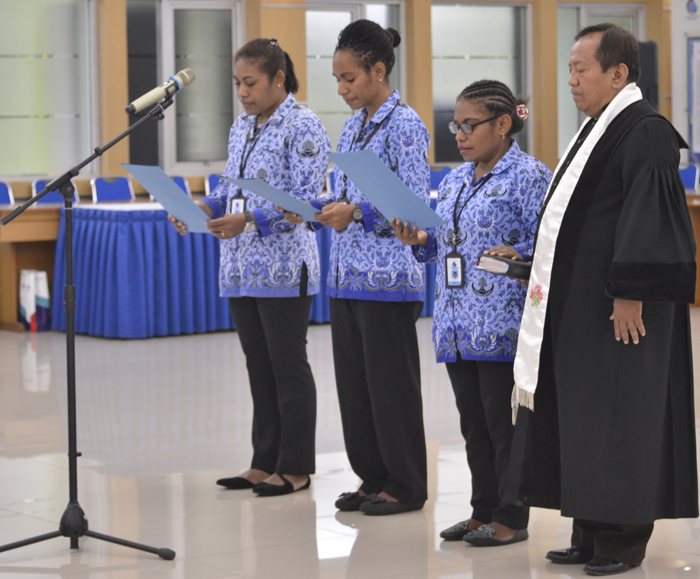 Pengambilan Sumpah ASN BIG Asal Papua dan Papua Barat