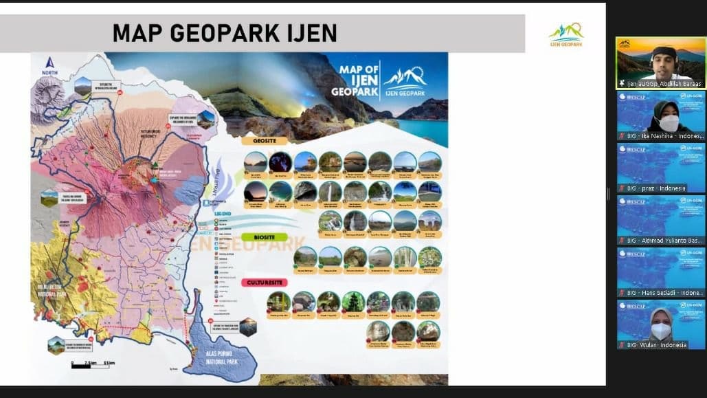 BIG Ajak Peserta UNGGIM-AP Menikmati Pesona Geopark Ijen